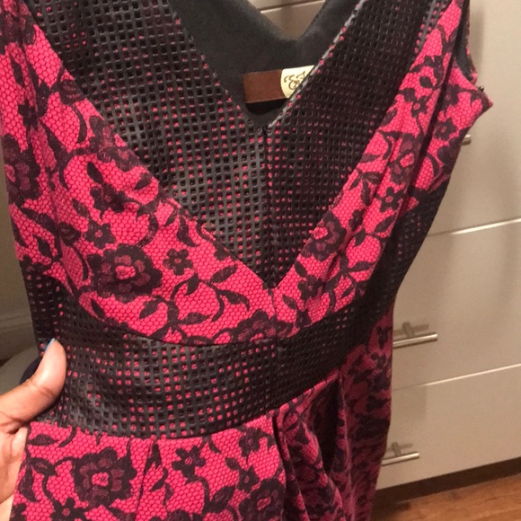 Dresses | Fierce Dress With Leather Like Finishing | Poshmark